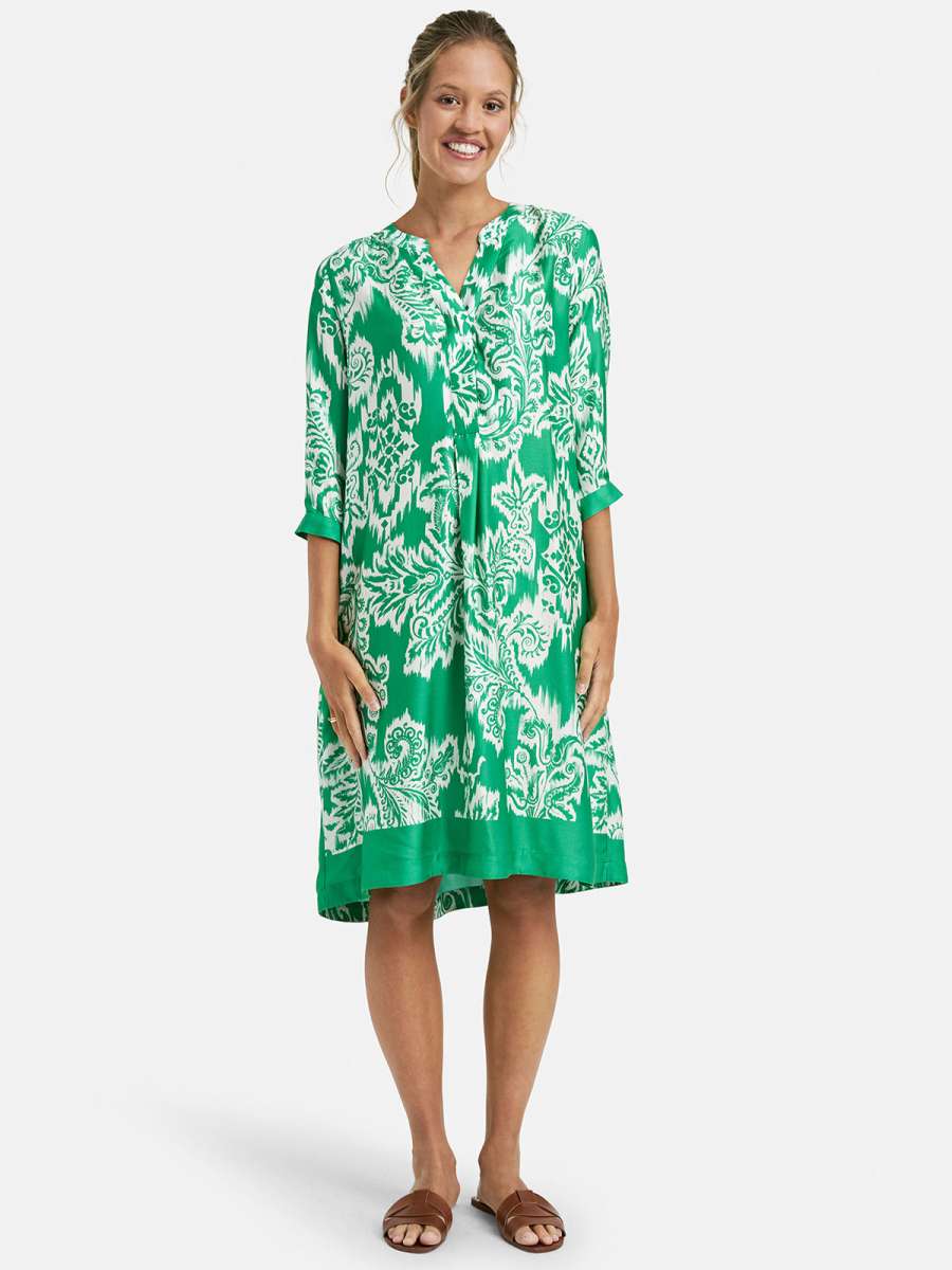 MILANO ITALY Kleid - gemustert - grün DESIGNERMODE.COM